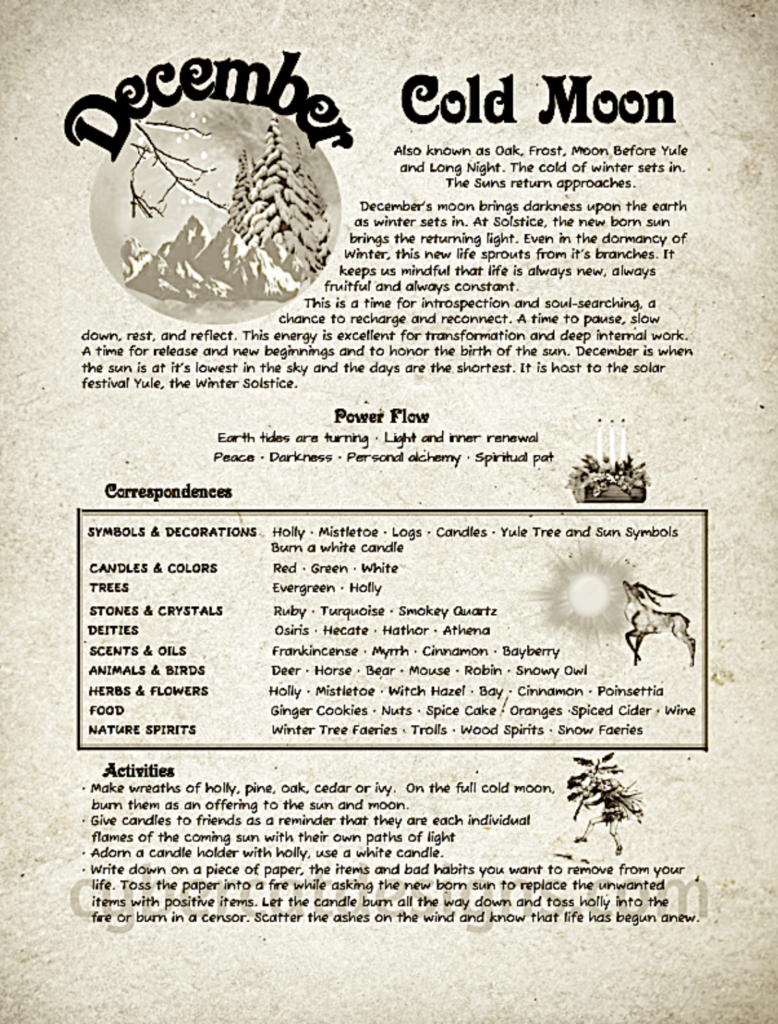 December Full Moon II (Monochromatic) | Book of Shadows