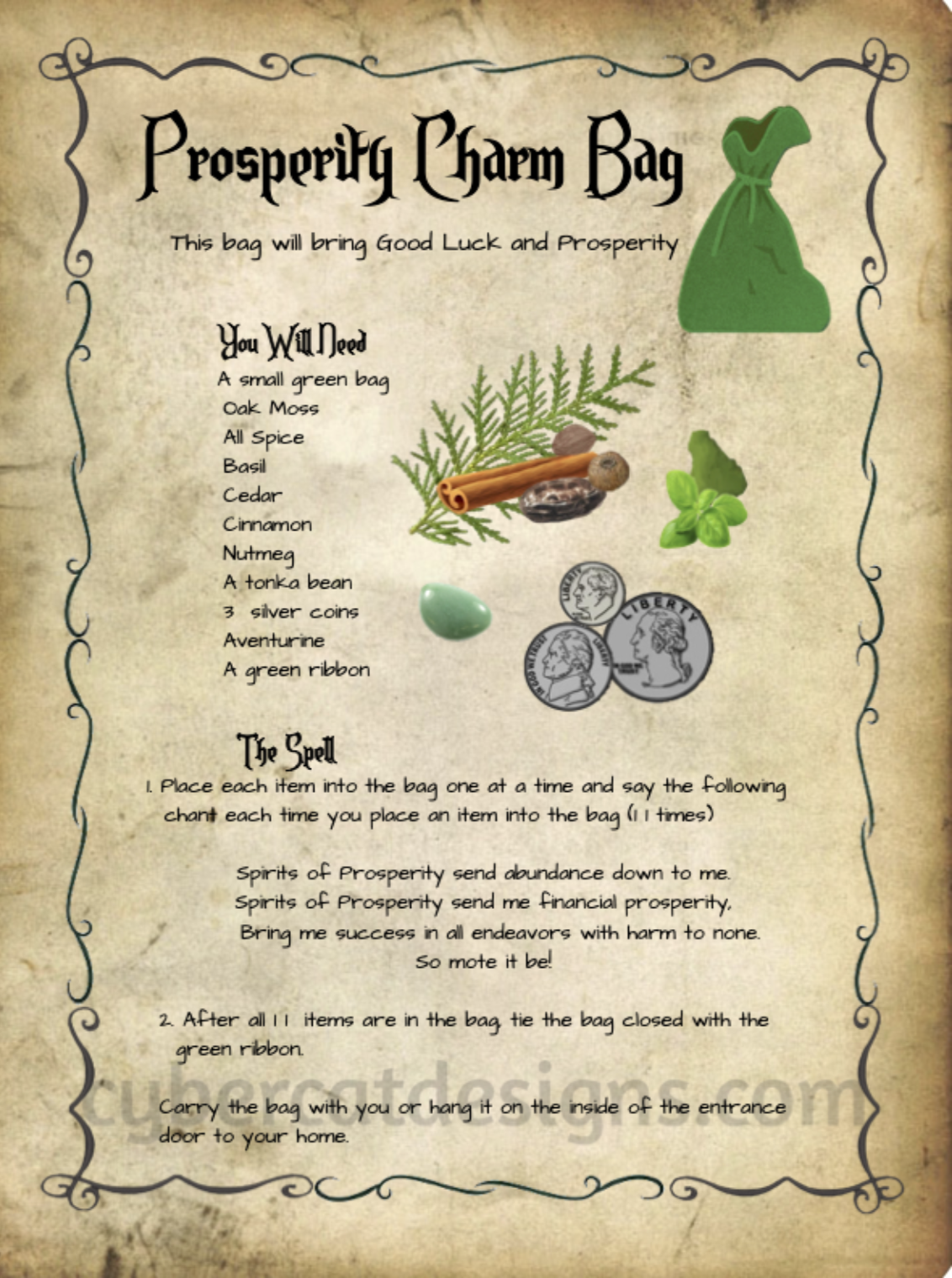 Prosperity Charm Bag | Book of Shadows