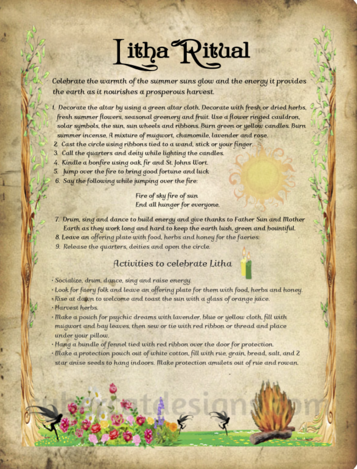 Litha Ritual | Book of Shadows