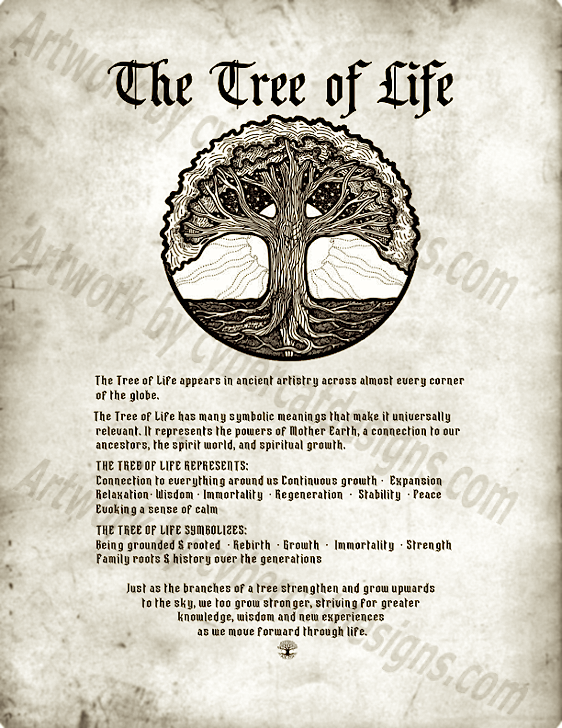 The Tree of Life (Monochromatic) | Book of Shadows